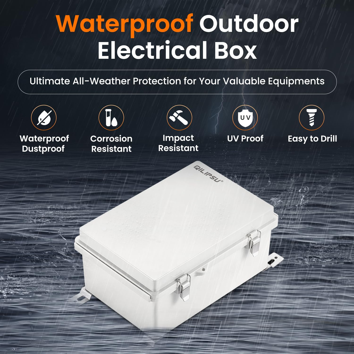 Mua QILIPSU Junction Box IP67 Waterproof Plastic Electrical Enclosure ...