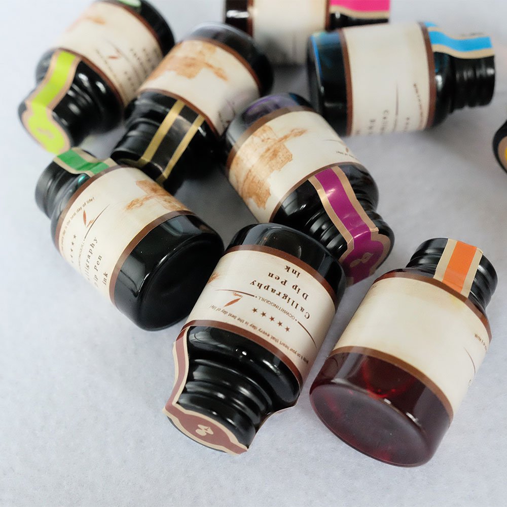 Mua GC Calligraphy Pen Ink, 10 Colors Fountain Dip Pen Ink Set Non ...