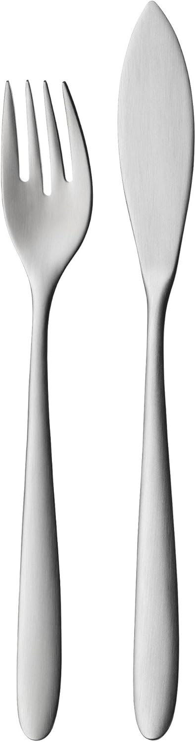 WMF Fish Cutlery Set of 2 Silk Cromargan 18/10 Stainless Steel Polished ...