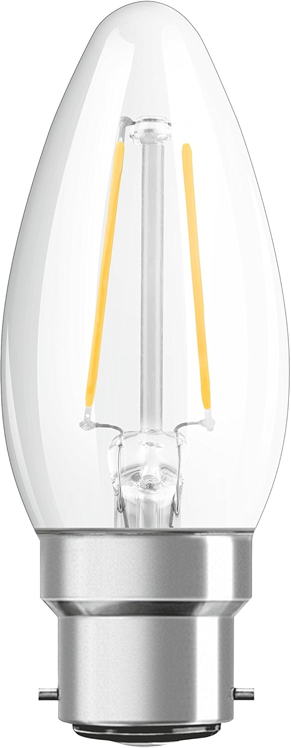OSRAM LED Star Classic B / LED-lamp in candle shape with B22d-base / not dimmable / replacement ...
