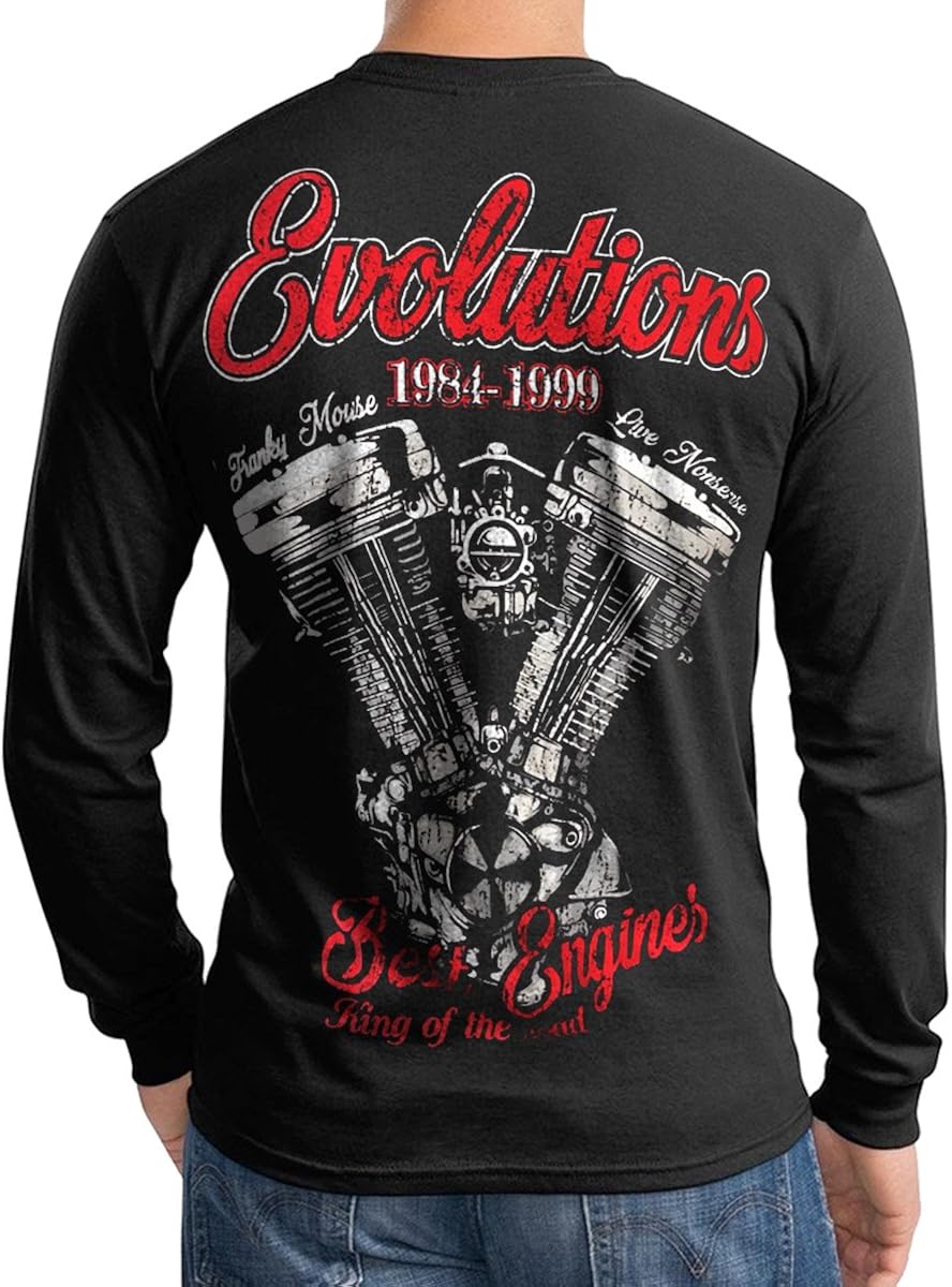 FGM Evolution EVO Engine Ver2 Motorcycle Biker Men T Shirt Longsleeve ...