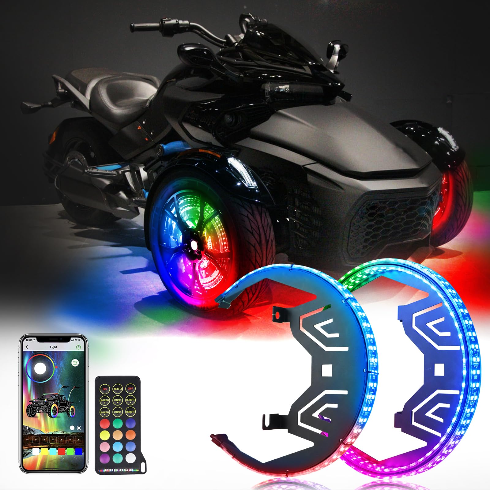 AddSafety Wheel Ring Lights fit for All Can-Am Spyder F3 Models 2017 ...
