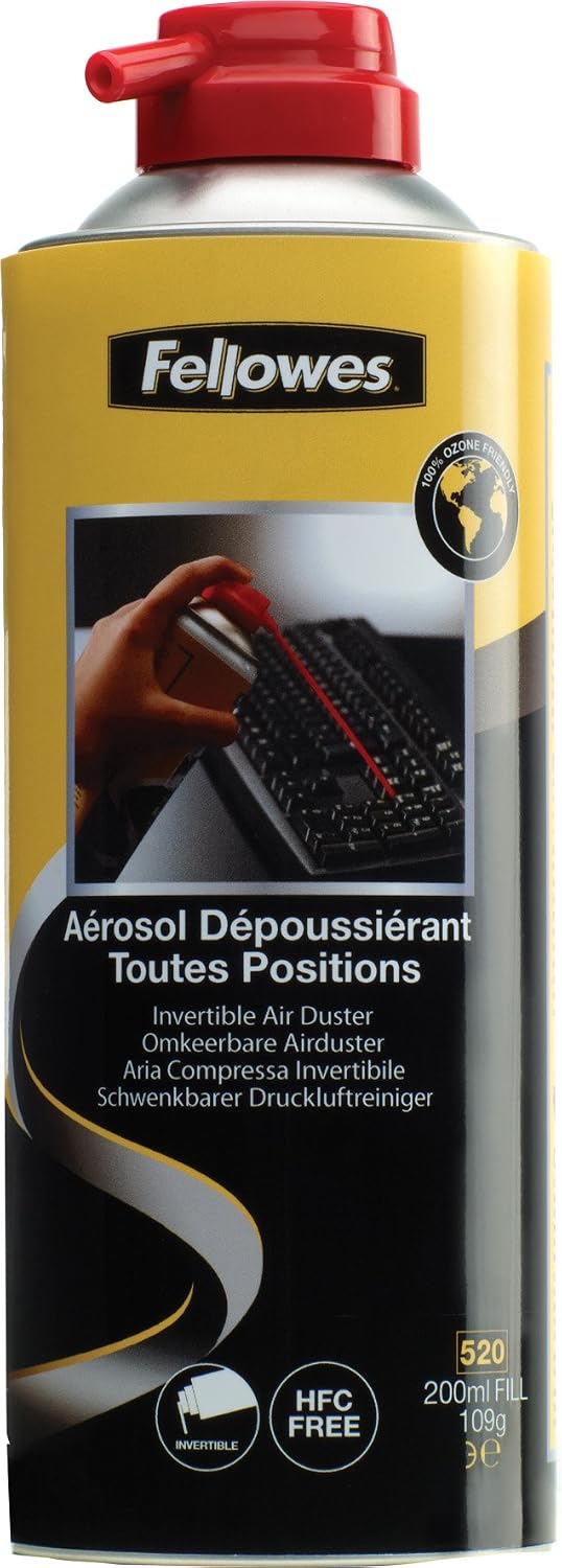 Fellowes Performance HFC Free Invertible Air Duster 520 ml Can/200 ml ...