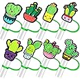 Amazon.com: 8Pcs Cactus Straw Toppers for Tumbles, 10mm Straw Cover ...