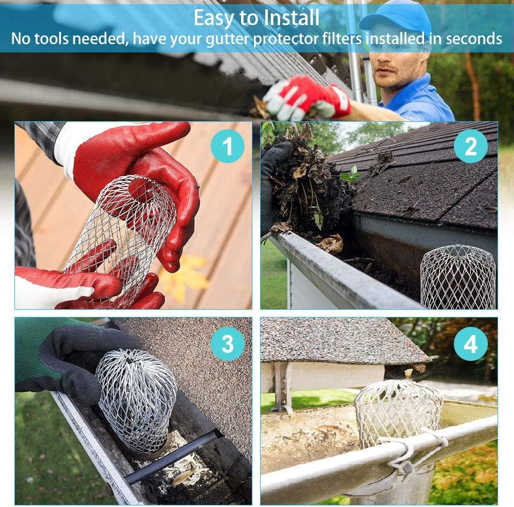 Xkfgcm 2 Pack Metal Gutter Guards Aluminum Gutter Guards Expandable ...