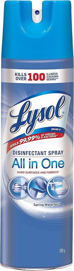 Lysol Disinfectant Spray, Spring Waterfall, 539g, Disinfect and ...