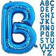 Amazon.com: TONIFUL 40 Inch Large Blue Letter B Balloons Giant Alphabet ...