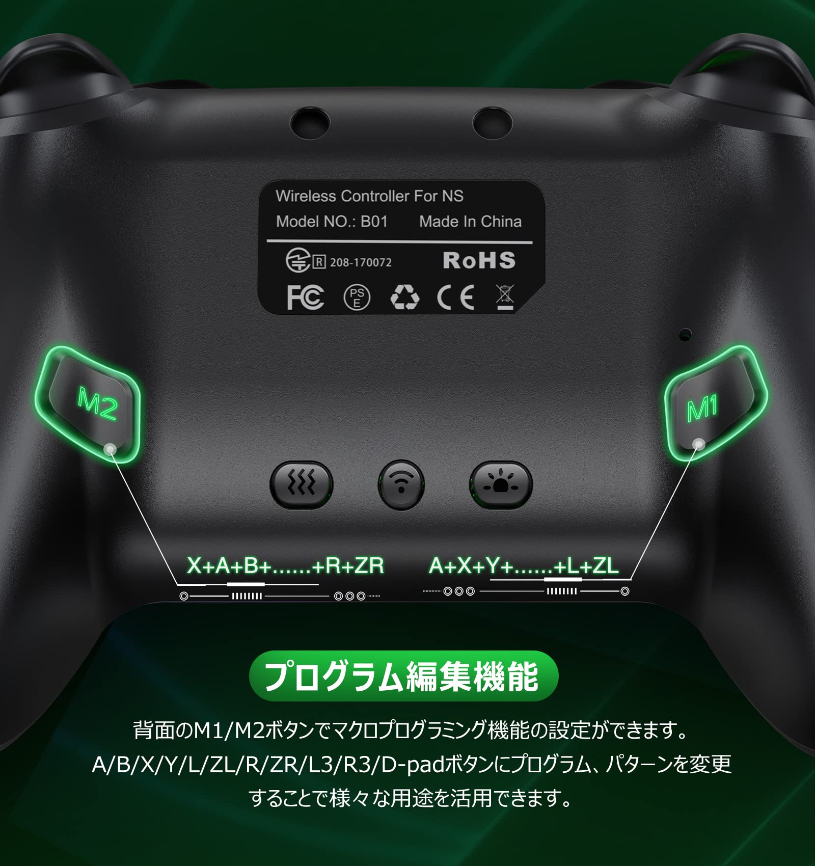 Mua Switch Controller, 9 Colors RGB Light, Glowing Switch Controller, Procon, Macro Function ...