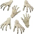 Amazon.com: Cagemoga 6 Pcs Halloween Skeleton Hands Realistic Plastic ...
