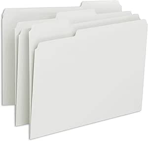 Smead 1/3-Cut File Folders, Letter Size, White, 100 Per Box (12843 ...