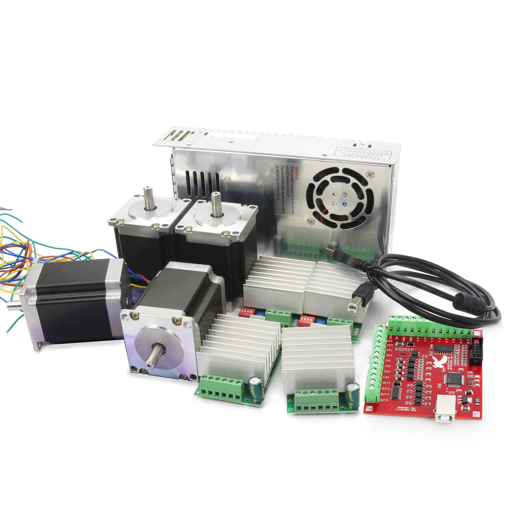 Mua RATTMMOTOR 4 Axis CNC Controller Kit with Nema23 Stepper Motor 270oz-in 76mm 3A 1.8Nm ...