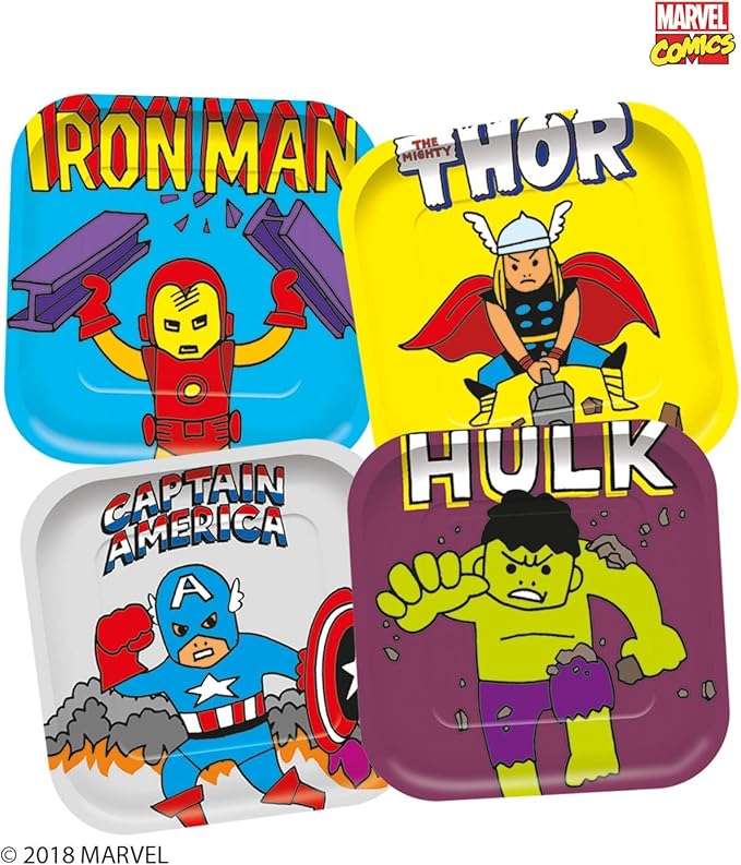 Marvel Avengers 78410 Square Paper Plates 4ct, Green: Amazon.co.uk ...