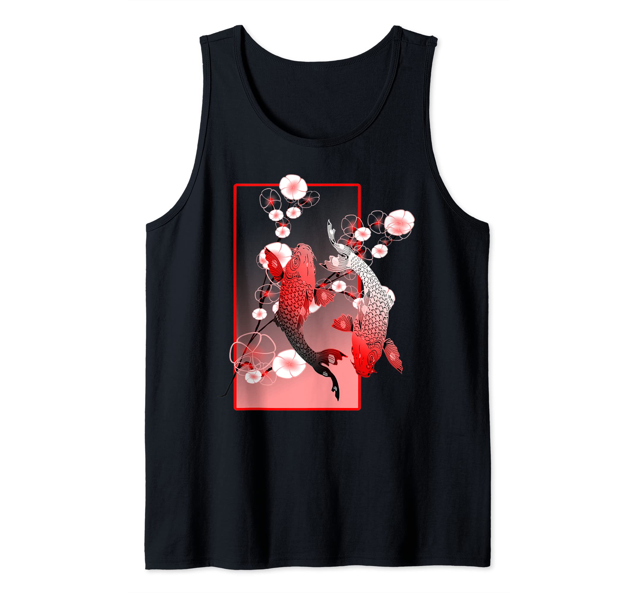 Japanese Koi Carp Nishikigoi Fish Cherry Blossom Tank Top for sale ...