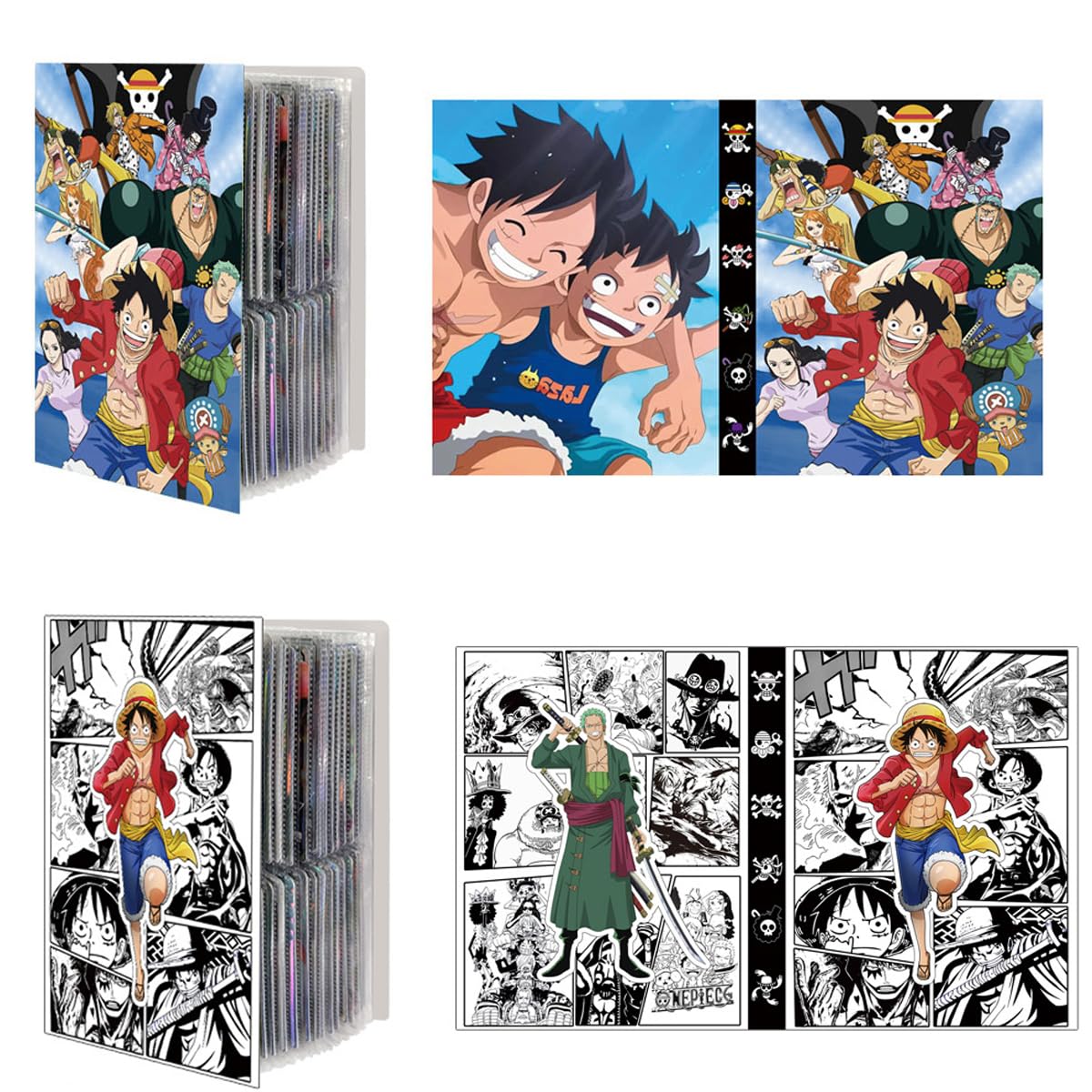 Mua Onepiece Card Binder, 2PCS Luffy Card Collection Folder 4 Pocket ...