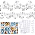 Amazon.com: Kigley 2 Pcs Wave Edge Waves Ruler Acrylic Quilt Rulers for ...