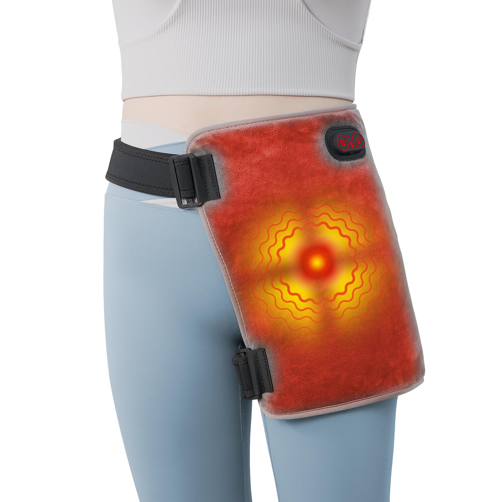 Hip Heating & Message Pad for Sciatica Pain Relief - Cordless Portable ...