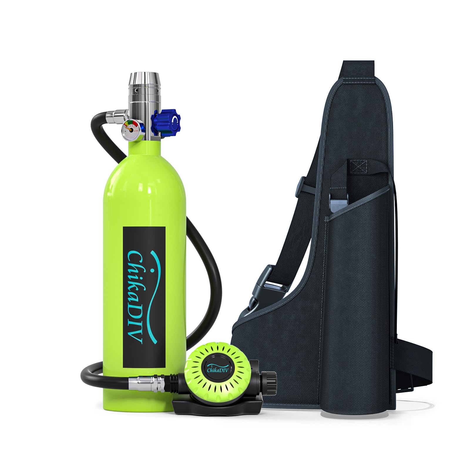 CHIKADIV Mini Scuba Tank, 1L Lung Tank for 12-18 Minute Underwater ...