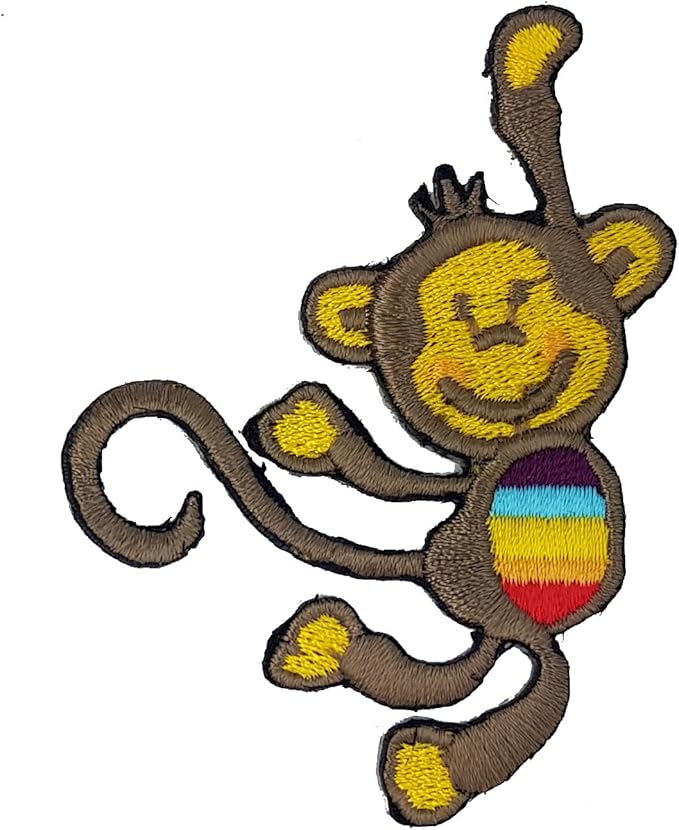 Swinging Cheeky Monkey Patch | Embroidery High Quality Iron on Sew on ...