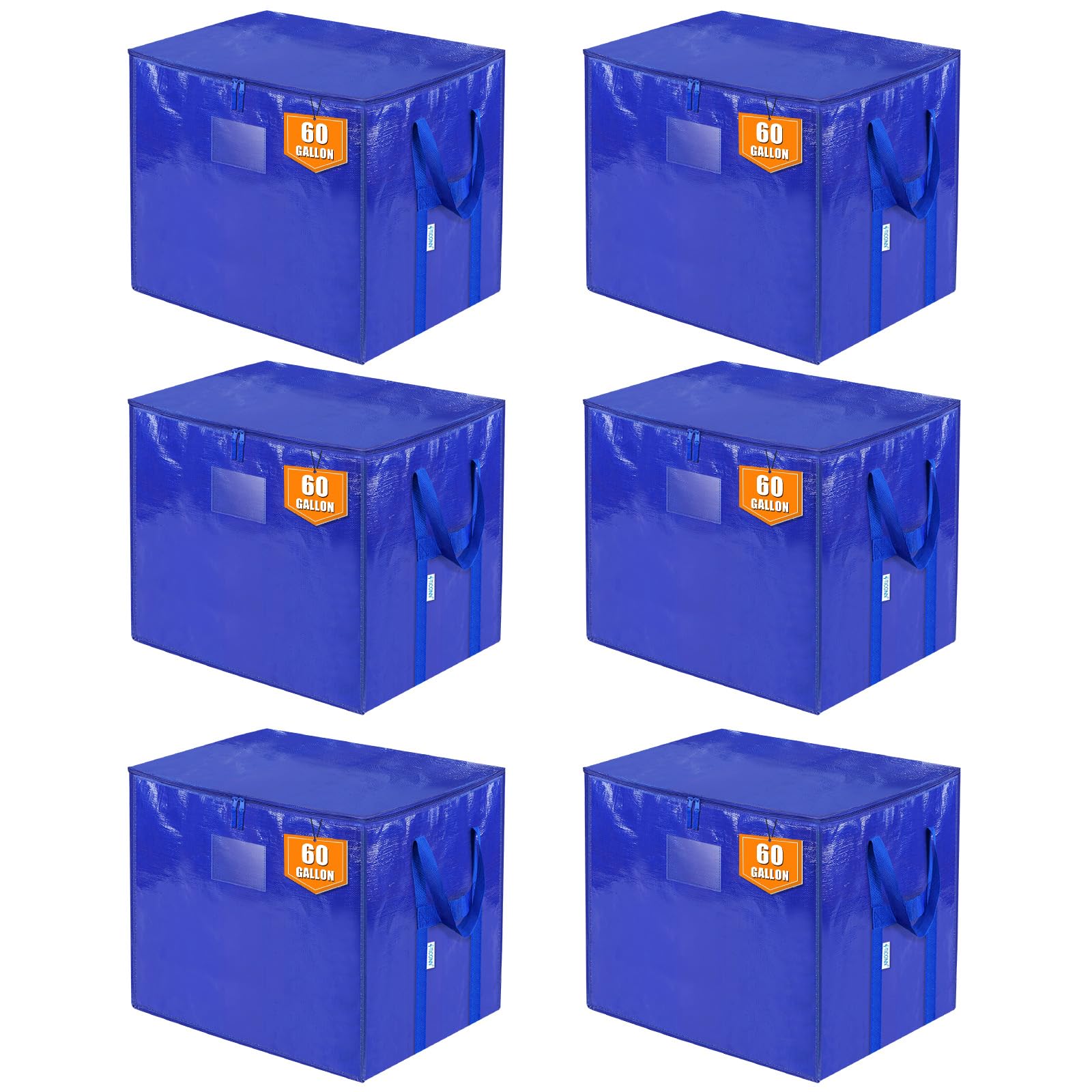 TICONN 6 Pack Jumbo Moving Bags with Reinforced Handles, Square Heavy ...