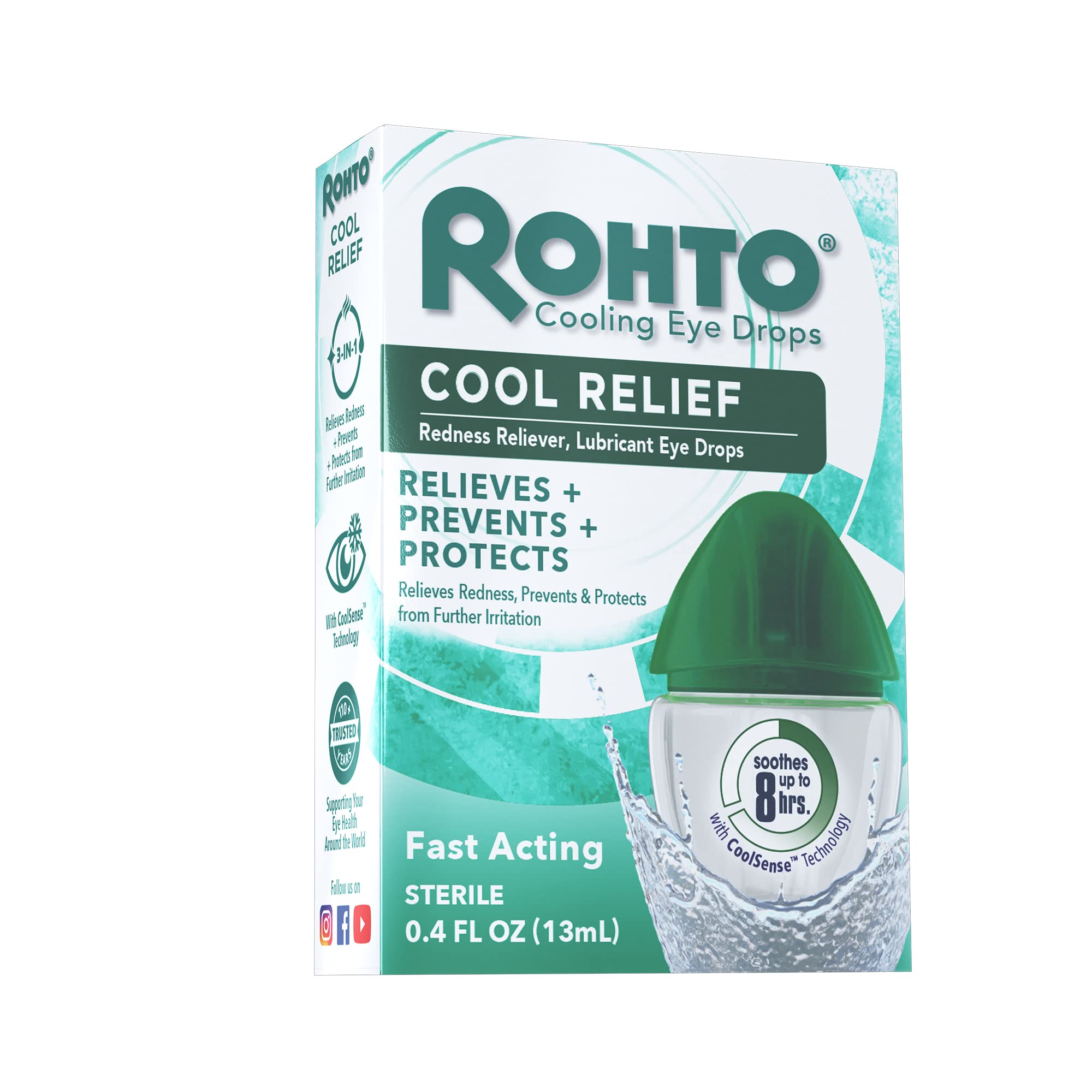 Mua Rohto Cool Relief Redness Relief Lubricant Eye Drops - 0.4 fl oz ...