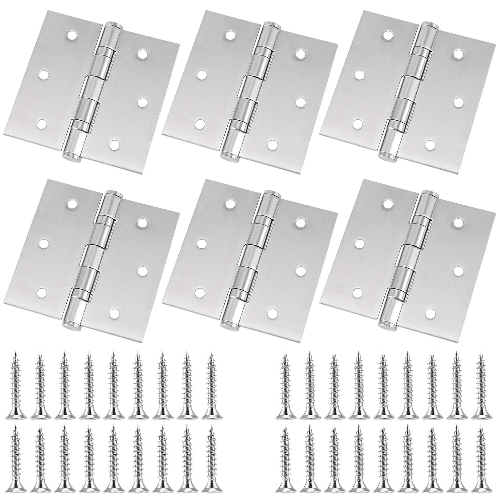 Folding Butt Hinge, ZEONHAK 6 Pack 3 Pairs 3.5 x 3.5 Inches Square ...