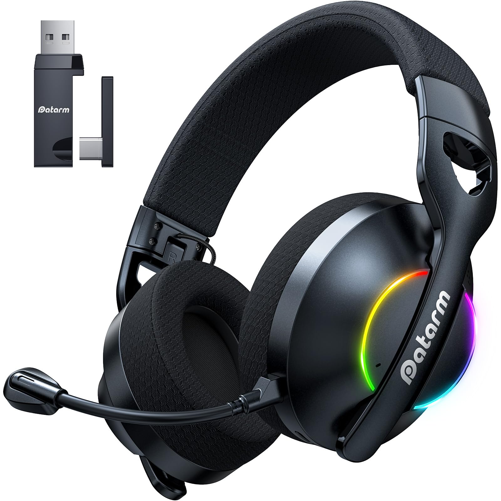 Wireless Gaming Headset For Pc Ps4 Ps5 Switch, Noise Cancelling Over ...