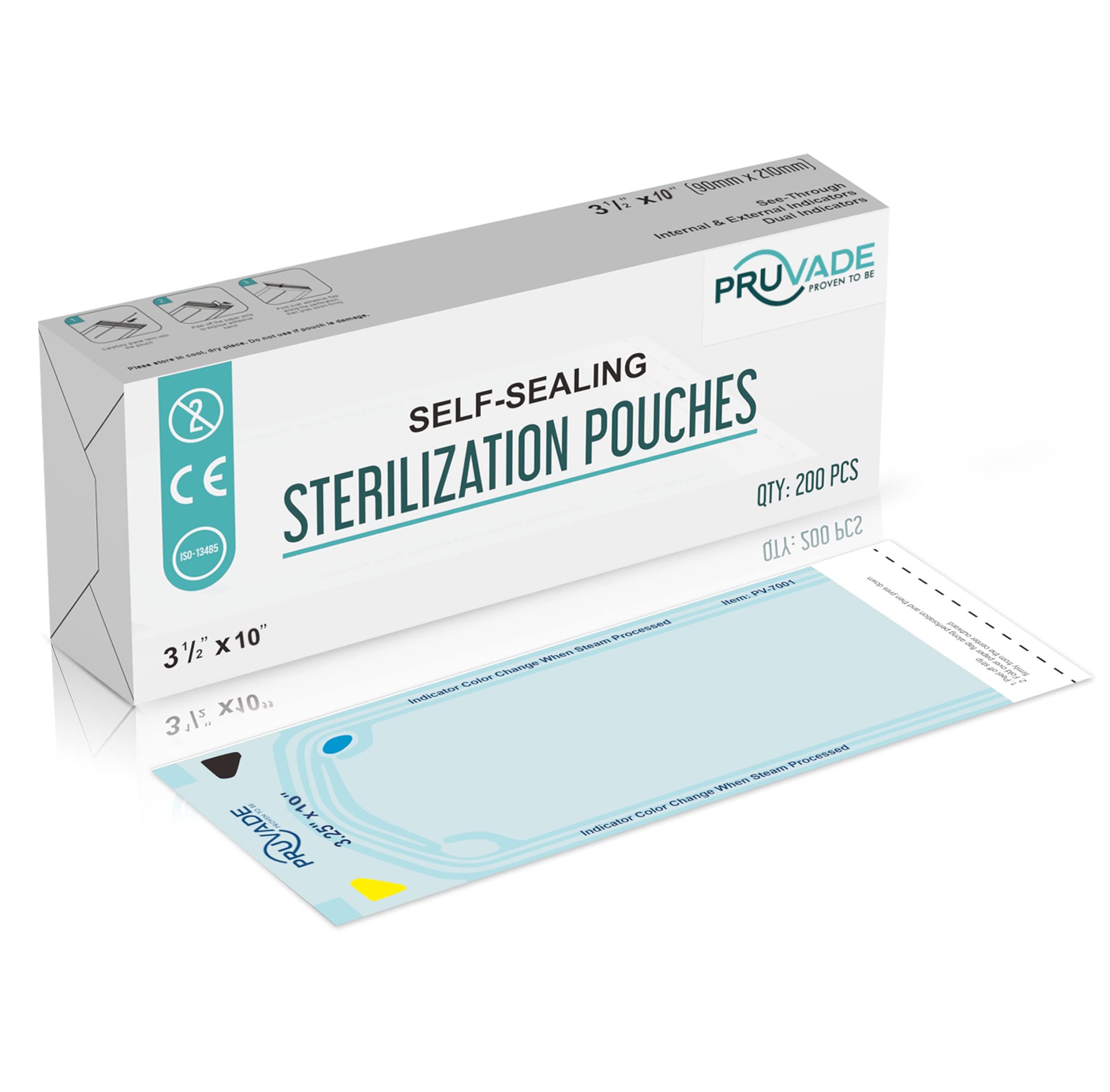 Mua Sterilization Pouches - 200 Pack 3.5” x 10” Sterilizer Bags for ...