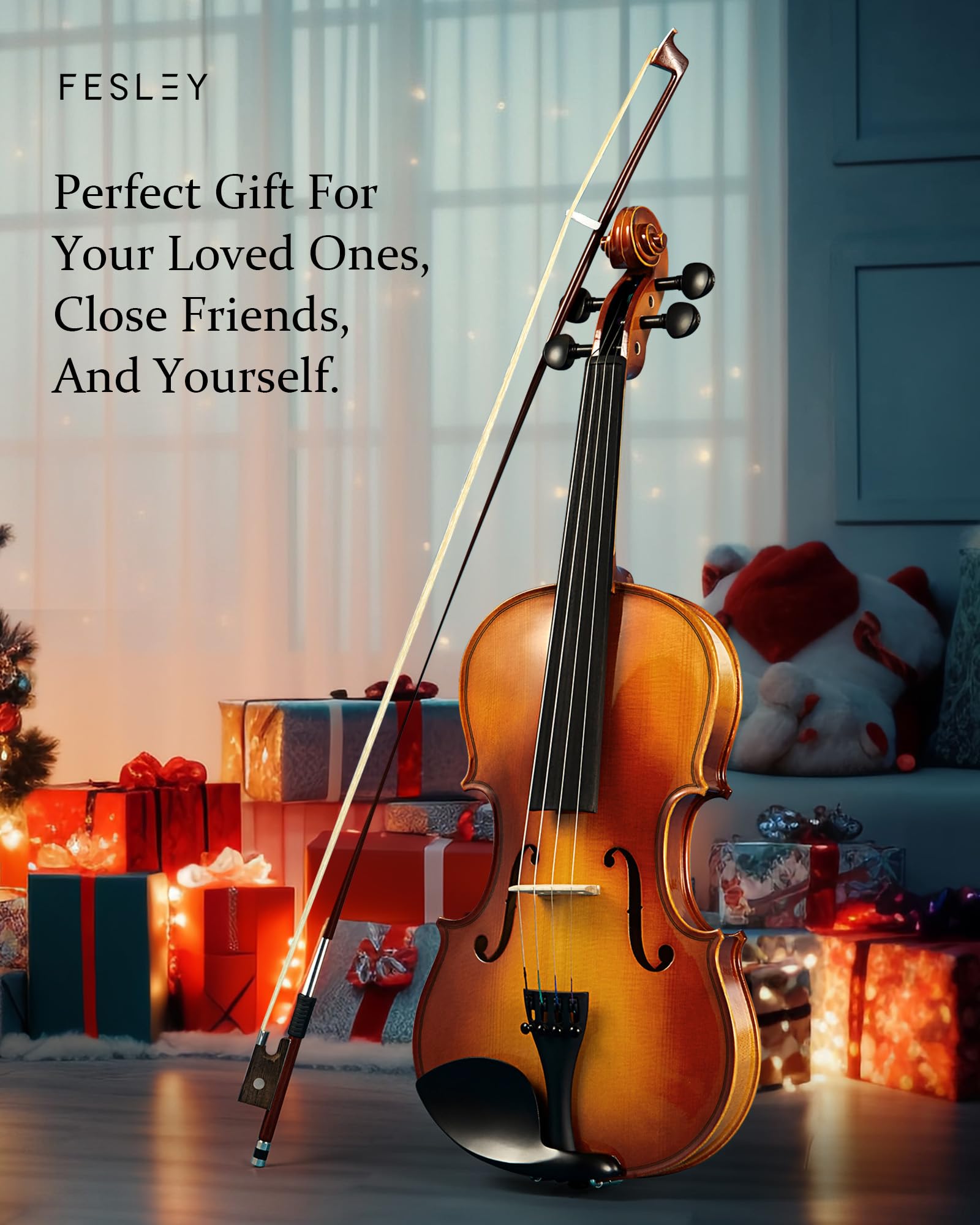 Mua Fesley Violin Fiddle Full Set: 4/4 Polished Violin Kit for ...