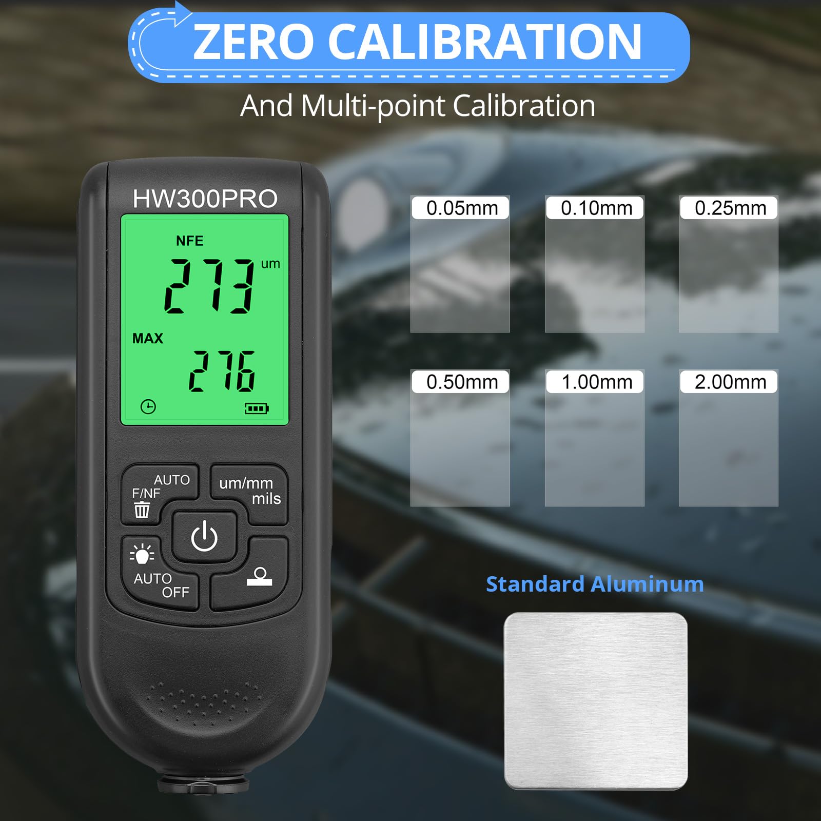 Mua CAMWAY Car Paint Thickness Gauge,Fe & NFe Probe Coating Thickness ...