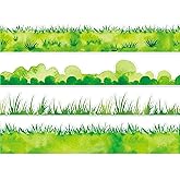 Amazon.com: JarThenaAMCS 69Ft Green Grass Bulletin Board Borders Spring ...