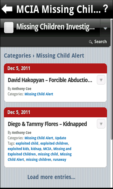MCIA Missing Child Alert App:Amazon.com:Appstore for Android