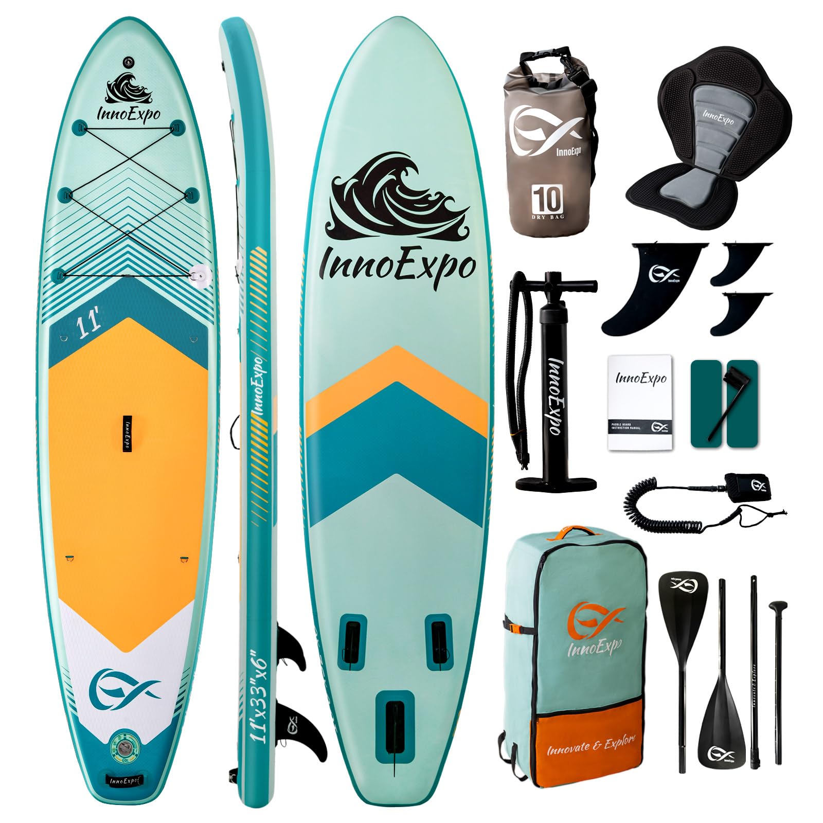 InnoExpo Inflatable Stand Up Paddle Boards with Premium Accessories ...