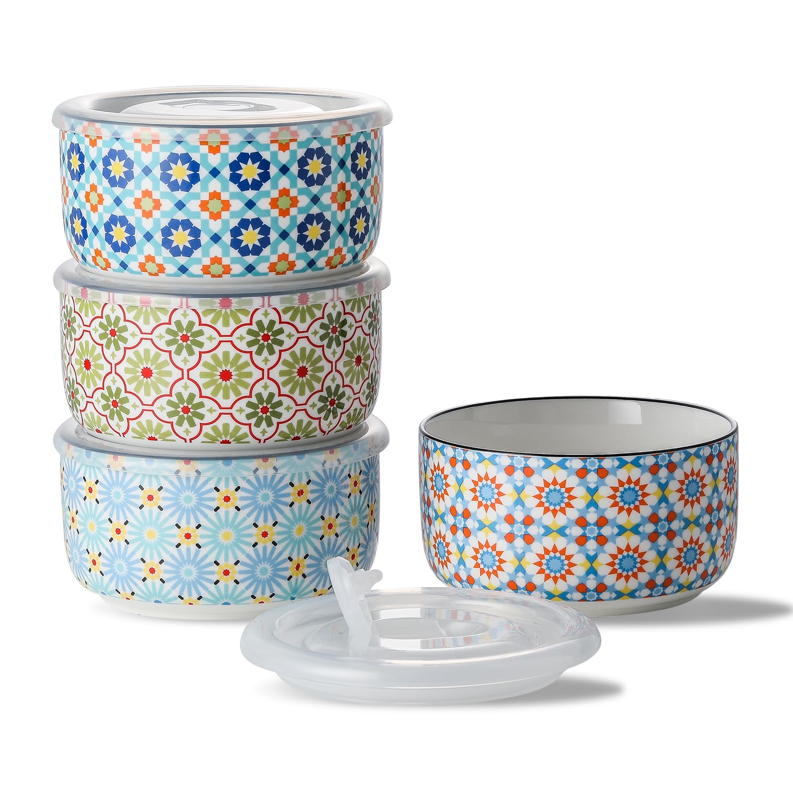Chubacoo Ceramic Bowl Set With Lids Microwavable Serving Bowls With Chubacoo Ceramic Bowl Set With Lids Microwavable Serving Bowls With