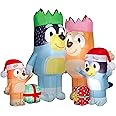 Amazon.com: Gemmy Christmas Inflatable Bluey and Family Scene, 6 ft ...