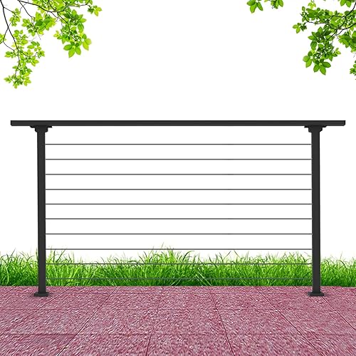 CR Fence & Rail Cable Horizontal Hand Rail, 6ft Wide Residential Deck ...