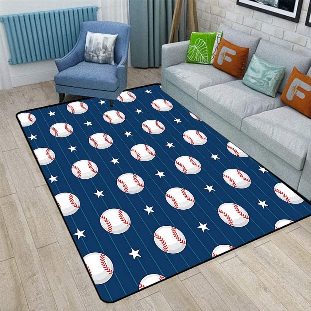 Amazon.com: Sports Decor Microplush Area Rugs, Baseball Patterns On ...