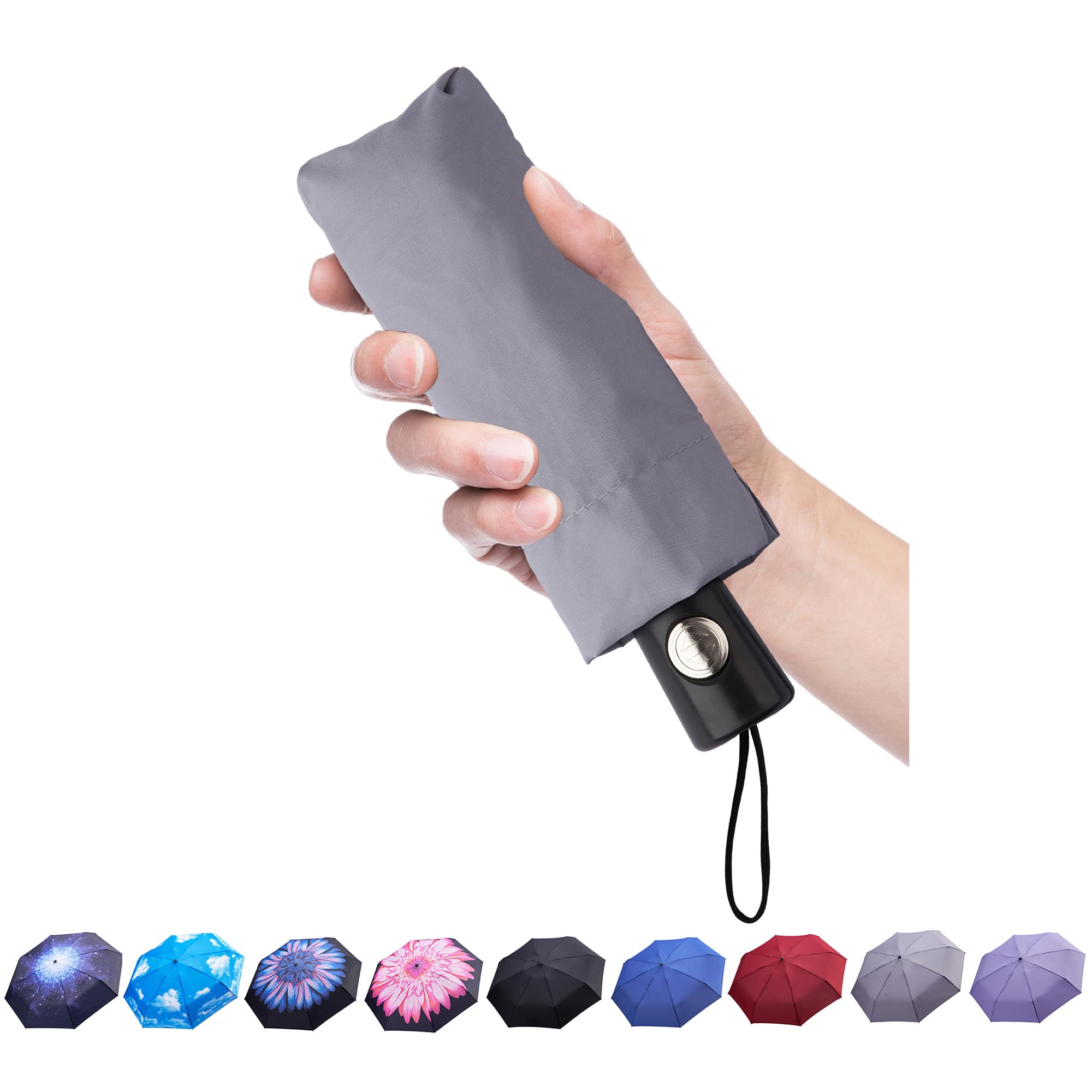 Goothdurs Automatic Mini Travel Windproof Umbrella Compact Auto Open ...