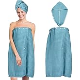 Amazon.com: TOCOHO Women Microfiber Waffle Hair Drying Towel and Bath ...