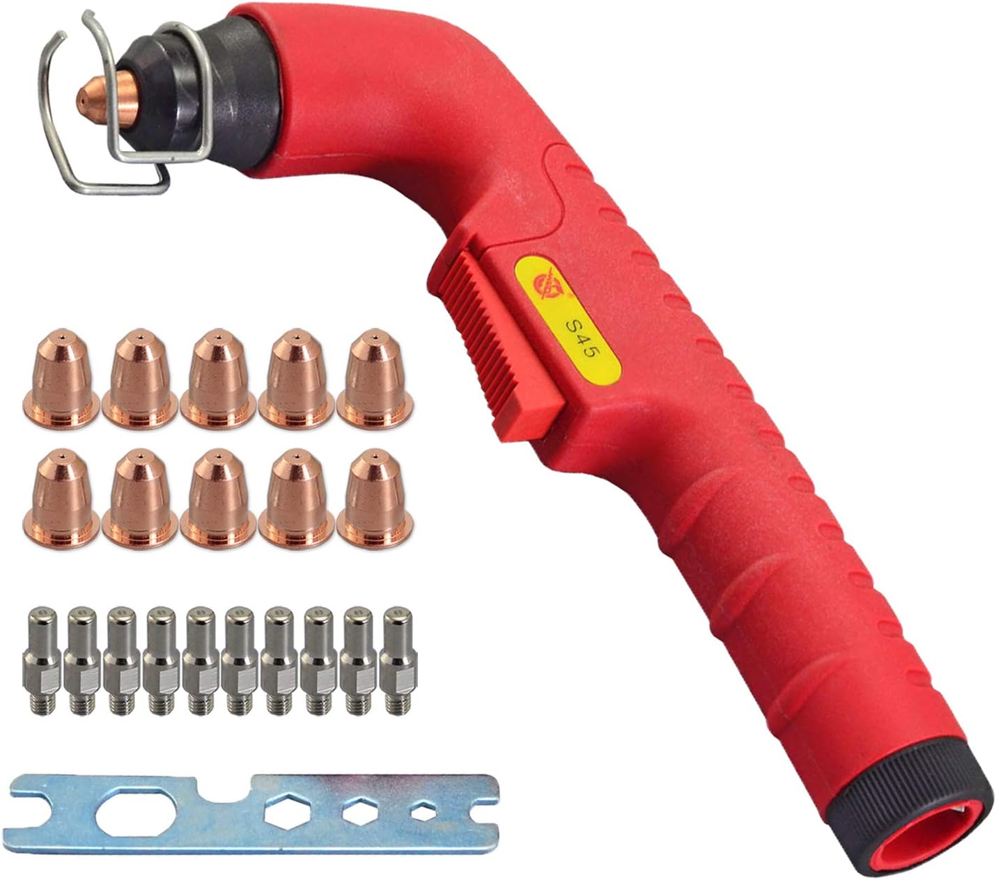 S45 Plasma Torch Head and Tips PD0116-08 and Electrode PR0110 22PCS ...