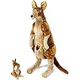 Melissa & Doug Giant Kangaroo and Baby Joey in Pouch - Lifelike Stuffed ...