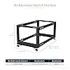 StarTech.com 4-Post 8U Mobile Open Frame Server Rack, 19in Network Rack ...