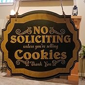 Amazon.com: No Soliciting Unless You're Selling Cookies - Black Door ...