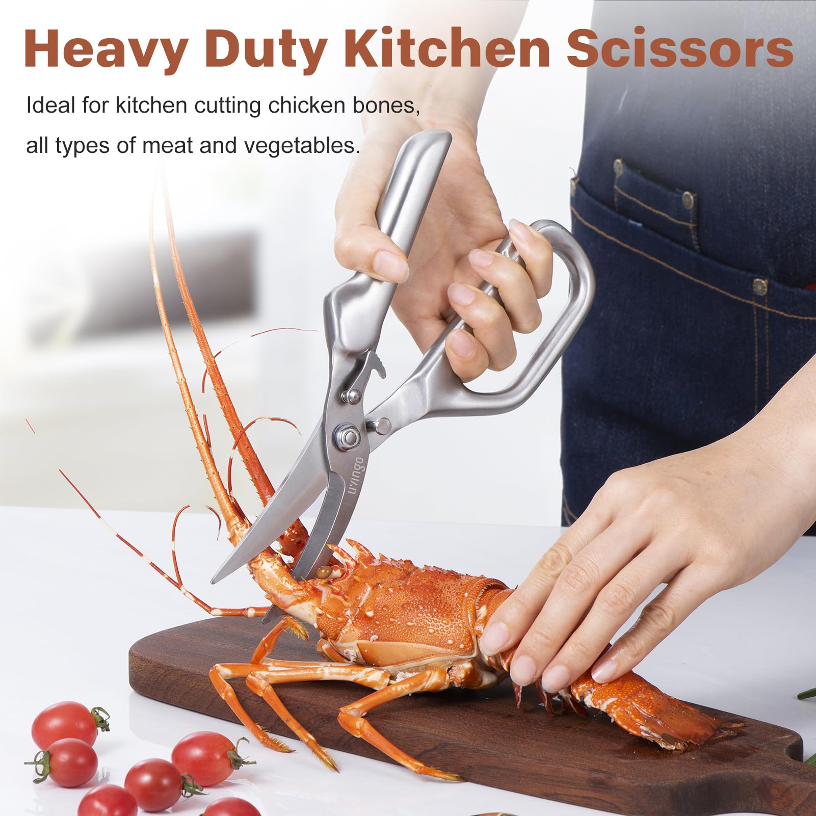 Mua LIVINGO Kitchen Scissors - Heavy Duty Poultry Shears Sharp Cutting ...