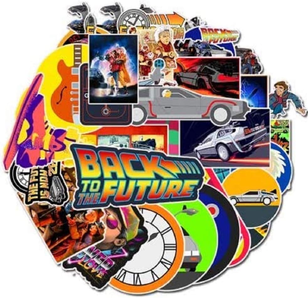 Top Stickers ! Lot de 50 Petits Stickers Retour vers le Futur - Back to ...