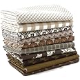 Amazon.com: Brown Fat Quarter Bundle (10 pcs) - Mixed Designers ...