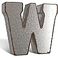 Amazon.com: Galvanized Metal Letters for Wall Decor - 3D Letter W for ...