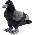 Amazon.com: Aoriher 12 Inch Crow Plush Stuffed Animal Soft Black Fluffy ...