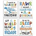 Amazon.com: Inspirational Dinosaur Room Decor for Boys Girls - Wall Art ...