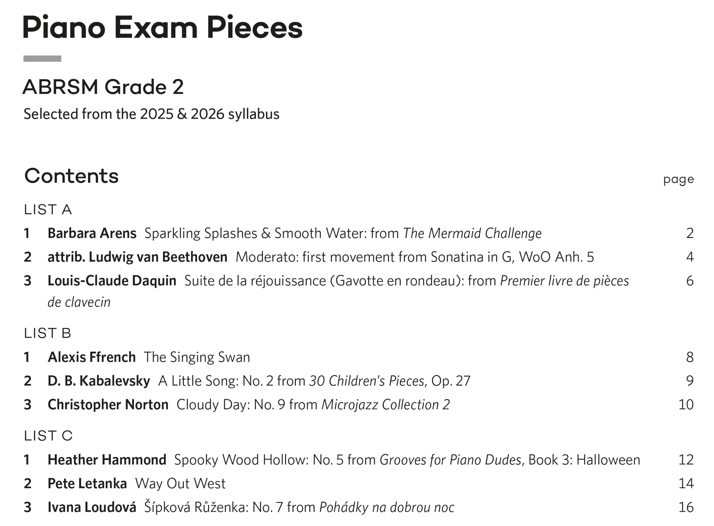 Mua Piano Exam Pieces 2025 & 2026, ABRSM Grade 2: Selected from the 2025 & 2026 syllabus (ABRSM ...