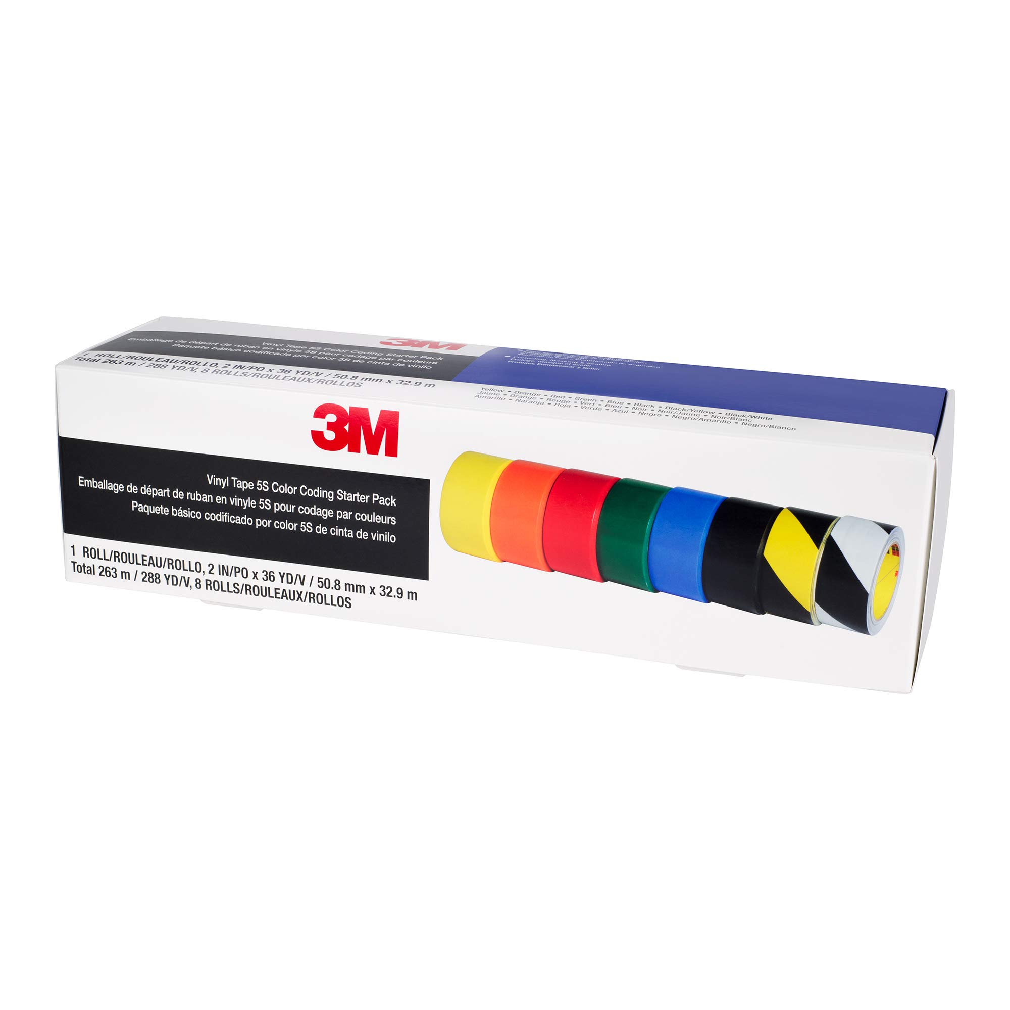 Mua 3M Caution and Safety Marking Vinyl Tape 5S Color Coding Pack ...